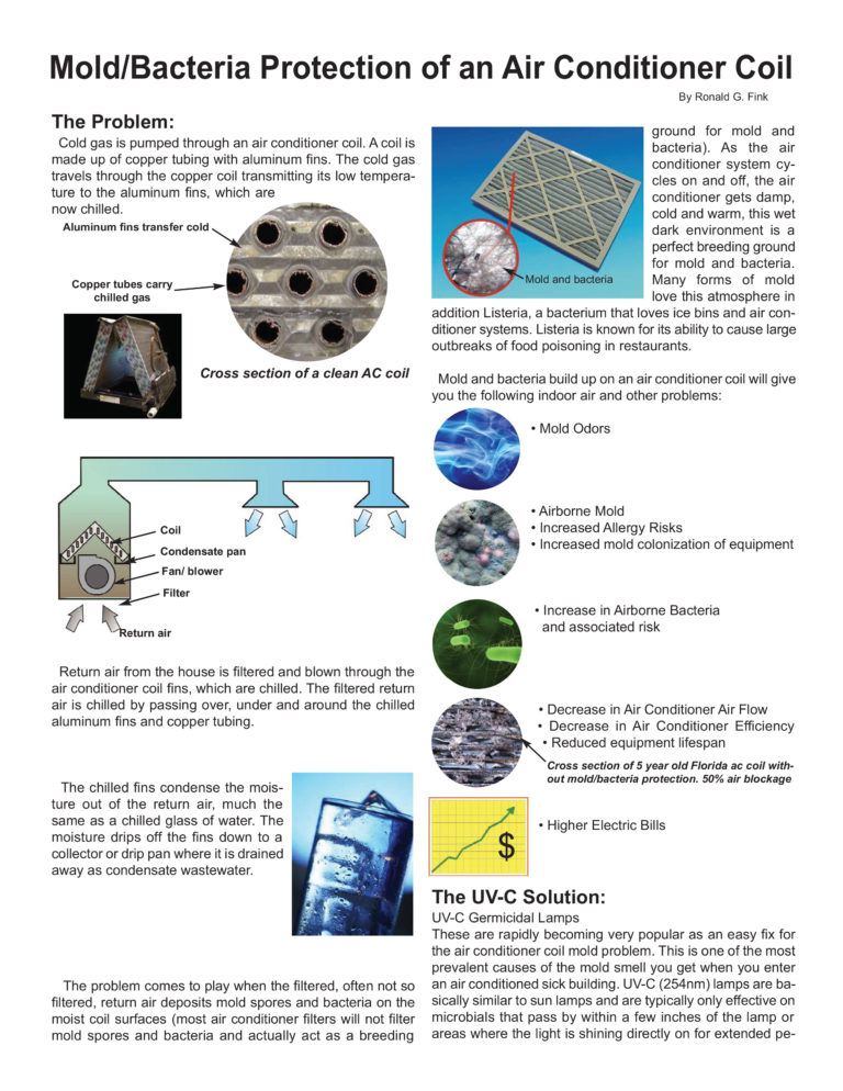 Mold/Bacteria Protection of an Air Conditioner Coil - RGF RGF